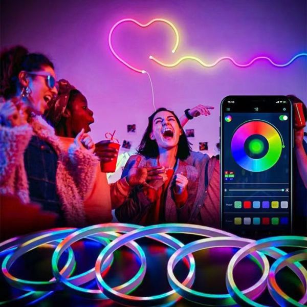 Quality Flexible 6x12 Addressable Rgb Neon Light 5v Usb Led Strip Set for sale