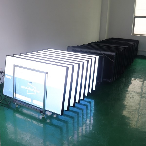 Quality 43 Inch Double Sided LCD Screen Module Advertising Floor Dual Sided Window Kiosk for sale