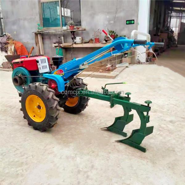 Quality Farm Walking Tractor With Double Share Plow Disc Plough Rotavator Corn Wheat for sale