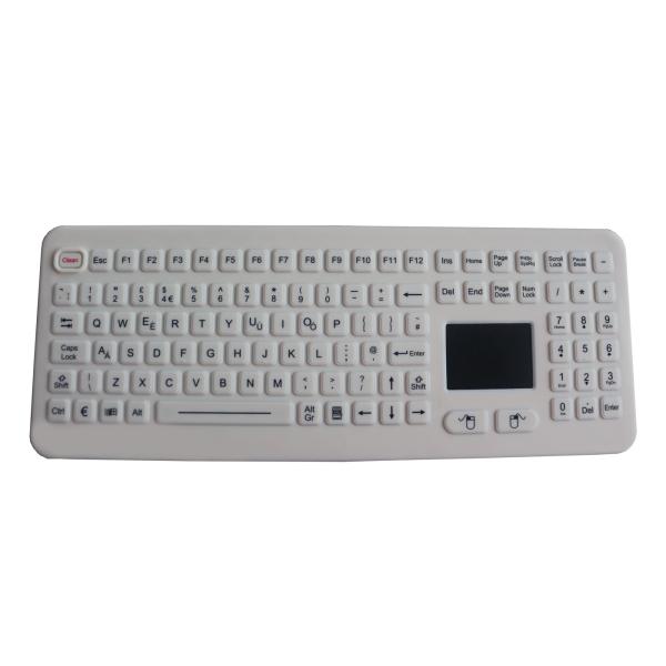 Quality Silicone Rubber PS2 Waterproof Medical Keyboard 17mA With Touchpad for sale