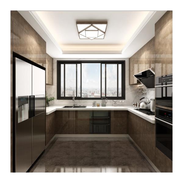 Quality Waterproof Fireproof Modern Style Customized Wooden Kitchen Cabinet with Blum for sale