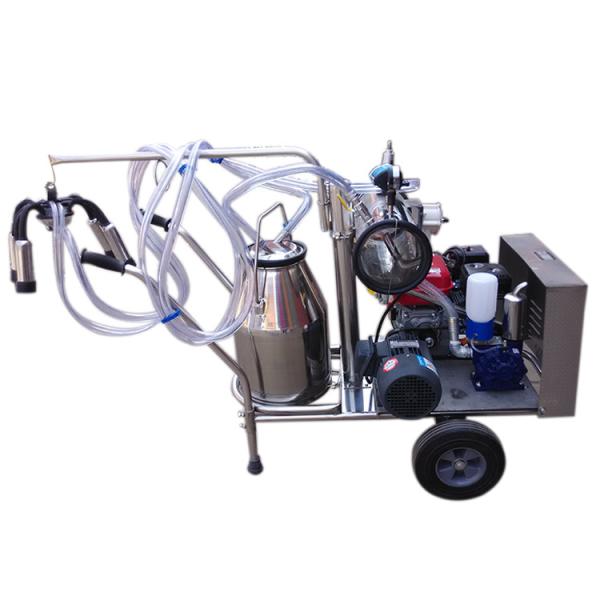 Quality 50KPa Single Bucket Trolley Milking Machine With Gasoline Engine for sale