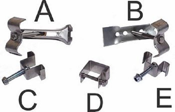 Quality Bolt M8 75mm Galvanized Steel Grating Fixing Clips for sale
