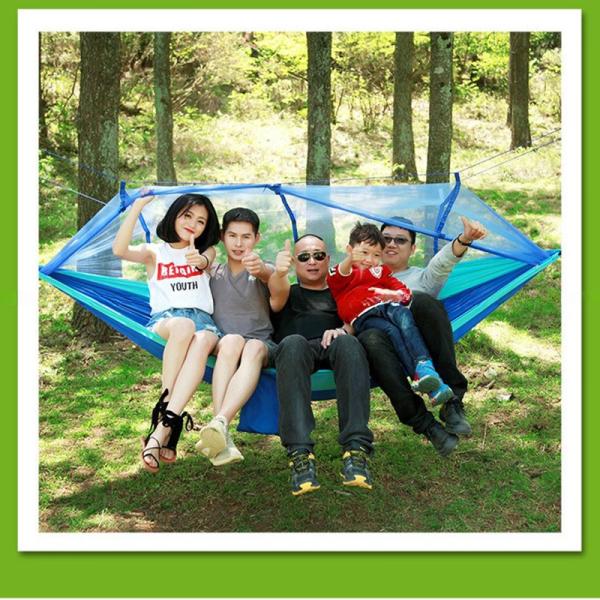 Quality Portable Garden Courtyard Terrace Leisure Parachute Hammock Swing Travel Camping Outdoor Hunting Hanging Sleeper Bed for sale