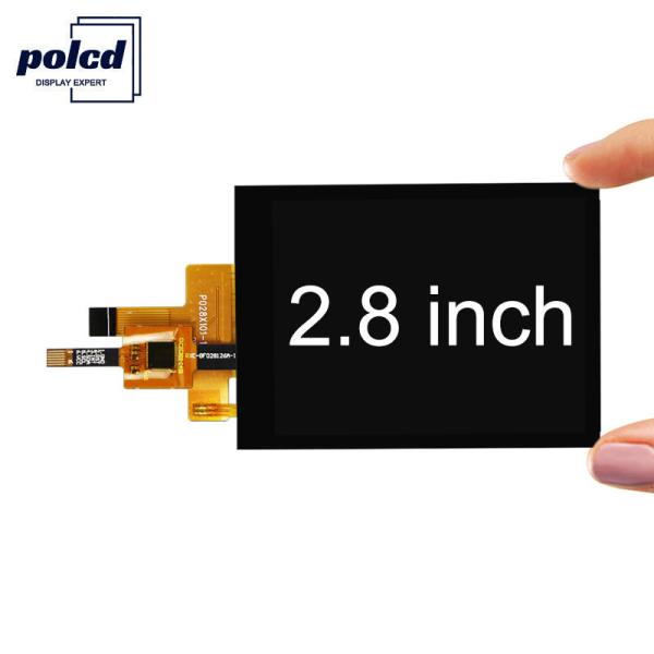 Quality Polcd 300 Nit TFT Capacitive Touch Screen RoHS 2.8 Inch Tft Touch Shield for sale