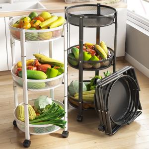 Quality Customizable LOGO Rotating Vegetable Rack Mini Size ≤40cm For Narrow Kitchen for sale