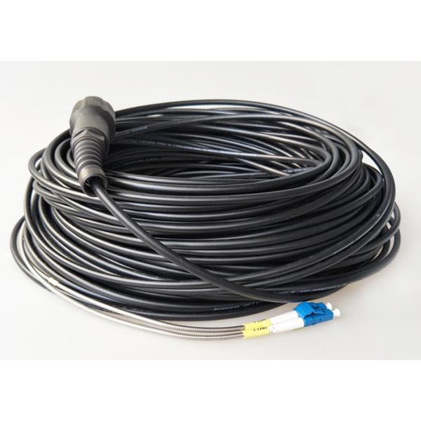 Quality Outdoor PDLC Connector , Waterproof 2 Core Single Mode Fiber Optic Cable for sale