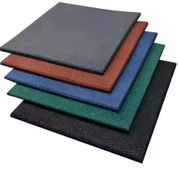 Quality High Density Rubber Floor Mats for Gym and Playground 15-50mm for sale