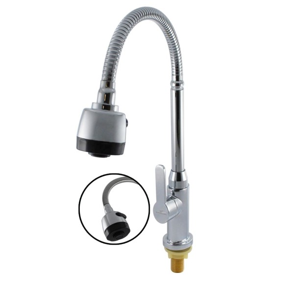 Quality Traditional Design Polished Zinc Single Handle Faucet with Brass Cartridge for Kitchen and Bathroom for sale