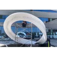 Quality Modern LED Stainless Steel Artwork Sculpture 3.5 Meter Height for sale