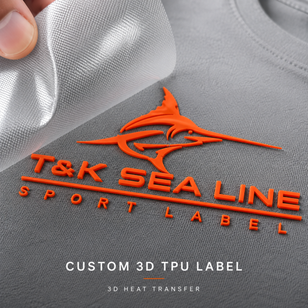 Quality Custom 3D Silicone Heat Transfer Labels for Sportswear Apparel for sale
