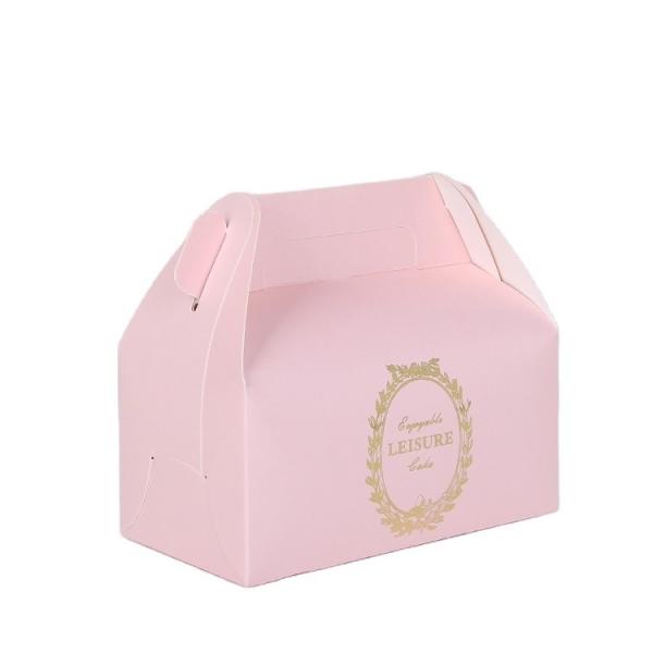 Quality Gift Pastry Cake Box Packaging Biodegradable Green White Tall Mini Wedding for sale