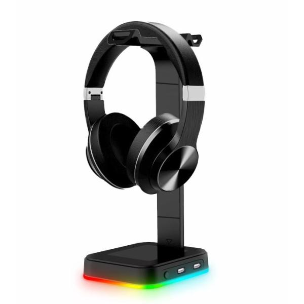 Quality RGB 26.7cm Ambient Night Light CE Led Headset Stand For Computer Desktop for sale