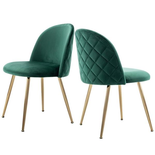 Quality Soft Velvet Upholstered High Back Armless Chairs for Modern Restaurant Seating for sale