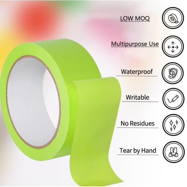 Quality Smooth Surface Green Adhesive Masking Tape for sale