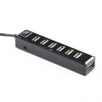 Quality Black White Computer 7 Port ABS Plastic USB 2.0 Hub for sale