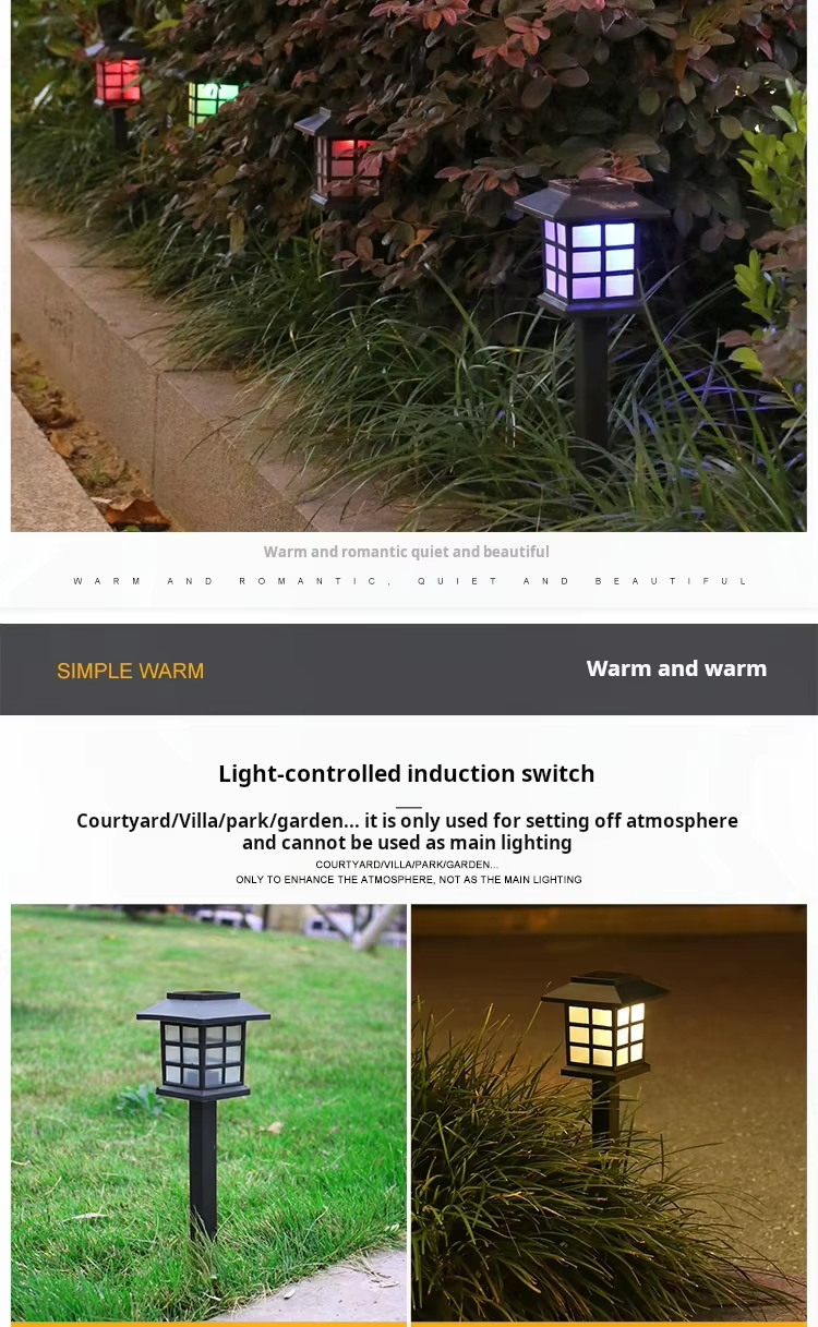 Quality Ambient-Sensing Solar Light with RGB Color-Changing Garden & Courtyard for sale