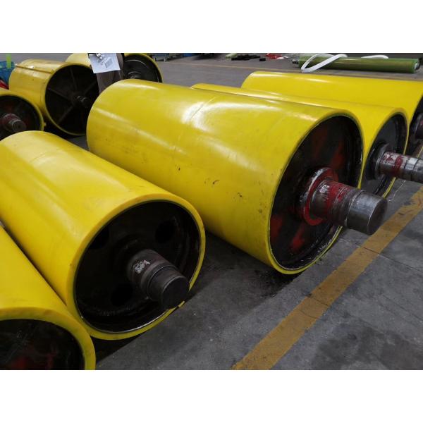 Quality Heavy Duty PU Coated Roller 90 A Shore Hardness Polyurethane Conveyor Rollers for sale