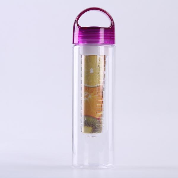 Quality Leakproof 700ml 800ml Water Bottle Custom Print BPA Free Insulated Fruit Infuser Water Bottle 32 Oz Perfect For Outdoors Travel Easy To Clean & Assemble for sale
