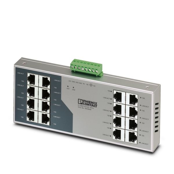 Quality IP20 Protection Level FL SWITCH SF 16TX Industrial Ethernet Switch by Phoenix Contact for sale