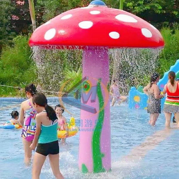 Quality Easy Installation Backyard Splash Pad Mushroom Water Spray For Fun for sale
