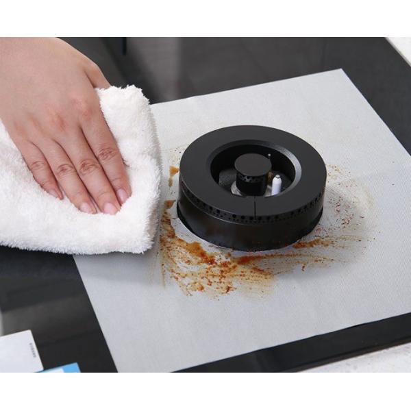 Quality Reusable Square Foil Gas Hob Protector Liner Tray for Eco-Friendly Kitchen for sale