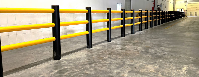 Flexible Pedestrian Barrier  Anti-Collision Guardrails Warehouse Safety Barrier Traffic Guardrails