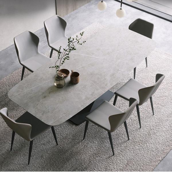 Quality Wholesale Stylish Stainless Steel Dining Tables With Marble Surfaces for sale