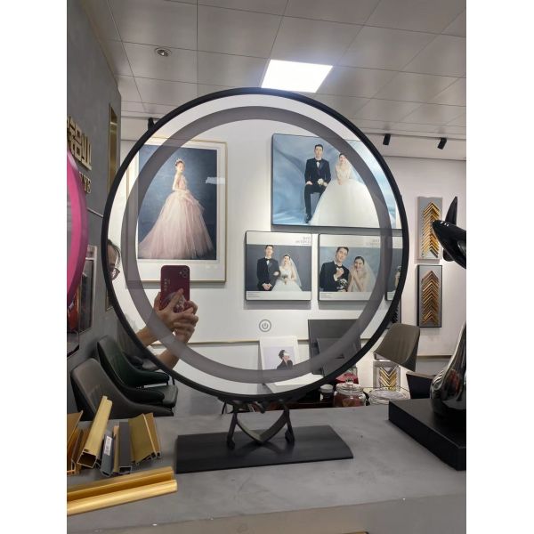 Quality Wall Display LED Light Glass Shelf with L Shape Aluminum Frame and 39.8mm Side for sale