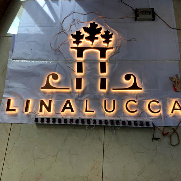 Quality OEM Illuminated Lighted Channel Letter Signs Backlit Mirror Polish for sale