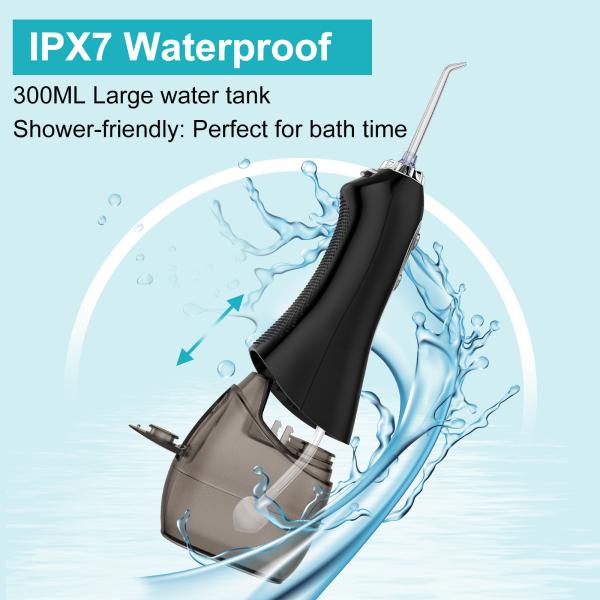 Quality 300ml Tank Water Flosser Dental Floss Water Jet With 8 Nozzles ODM OEM Available for sale