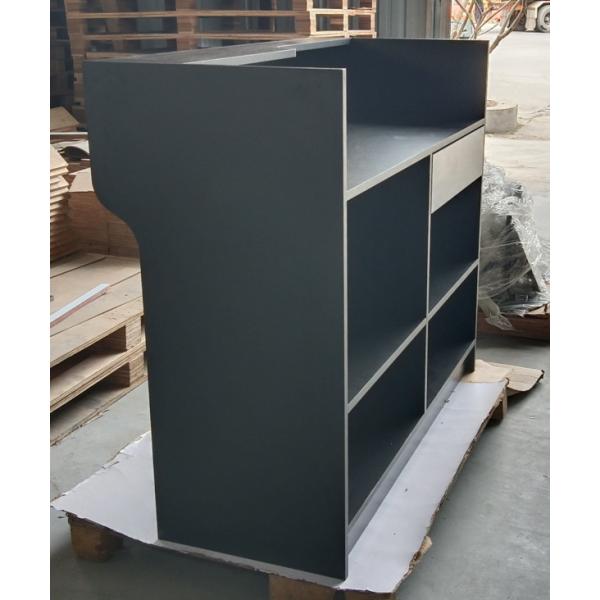 Quality Wood 4' Ledge Counter Display Cabinet With Drawers Scratch Resistant for sale