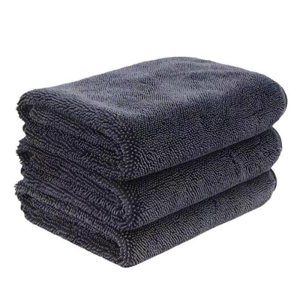 Quality thick 1200gsm Microfiber Car Cleaning Cloth Plain Solid Color Super Water for sale
