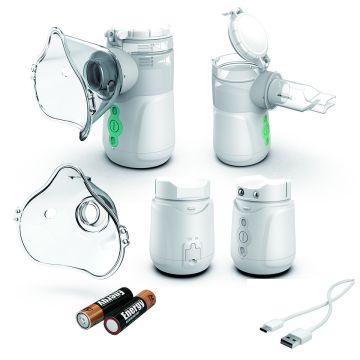 Quality Removable Battery Asthma Home Nebulizer For Cough Cold 87% Of C.I. 1-4um for sale