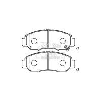 Quality Honda 2.4 Ceramic Car Brake Pad D787 , 45022-S7A-N00 Front Brake Pad Replacement for sale
