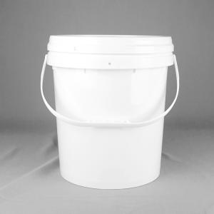 Quality 17L White PP Round Plastic Bucket for Paint Packaging for sale