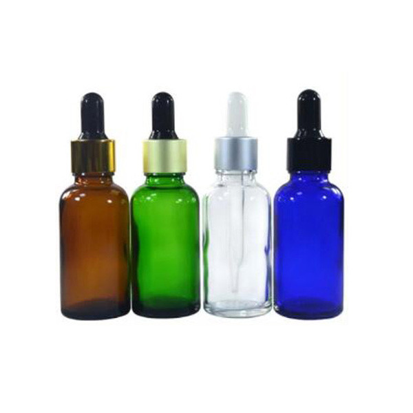 Quality Colorful Glass Dropper Bottles , 1 oz 2 oz 4 oz Boston Round Dropper Bottles for sale