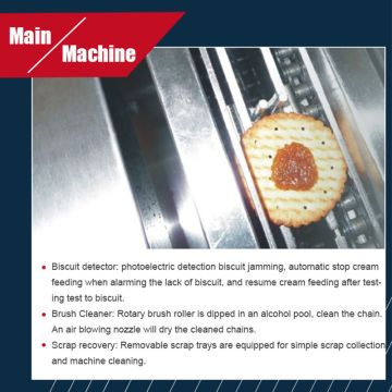 Quality Fully Automatic Oreo Biscuit Making Machine Single Lane Center Filled for sale