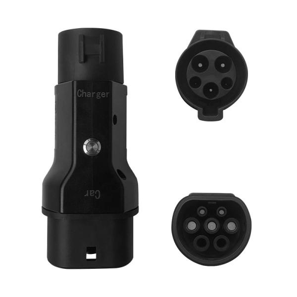 Quality Type2 Electric Car Adapter 7KW Type1 TO Type2 Charger Adaptor for Black Output for sale