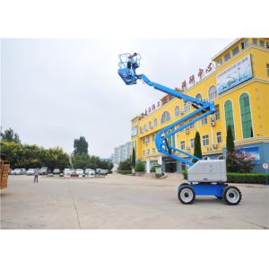 Quality Trailer Mounted Single Man Lift , Towable Articulating Boom Lift Electric Dual for sale