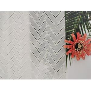 Quality 125CM White Zipper Embroidered Cotton Lace Fabric for sale