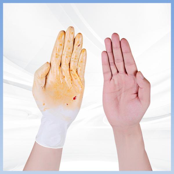 Quality White Biodegradable Disposable Latex Gloves For Waste Management for sale