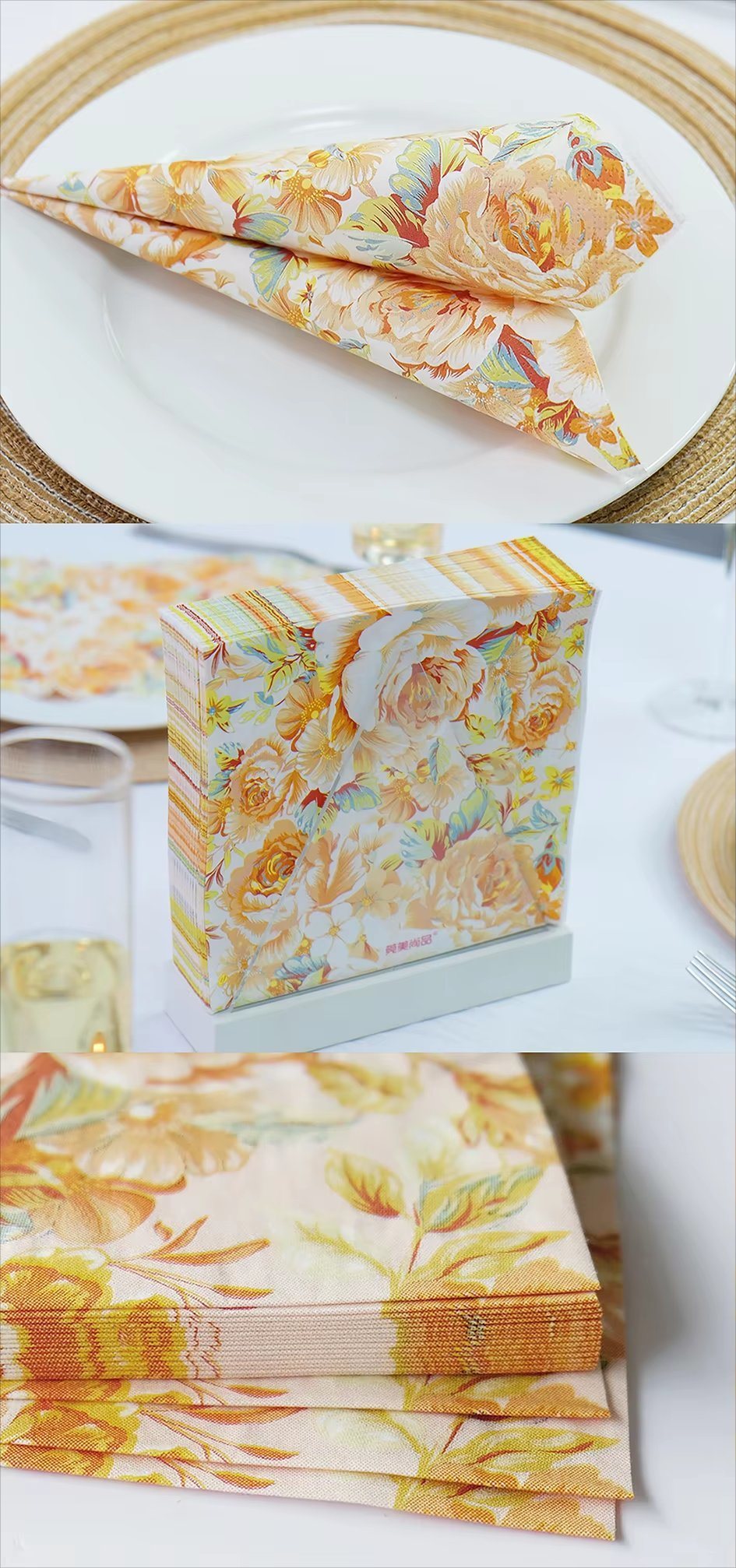 Paper Printed Napkin Personal Serviettes Disposable Party Tissue Paper Hotel Restaurant Table Bistro Printed Napkin