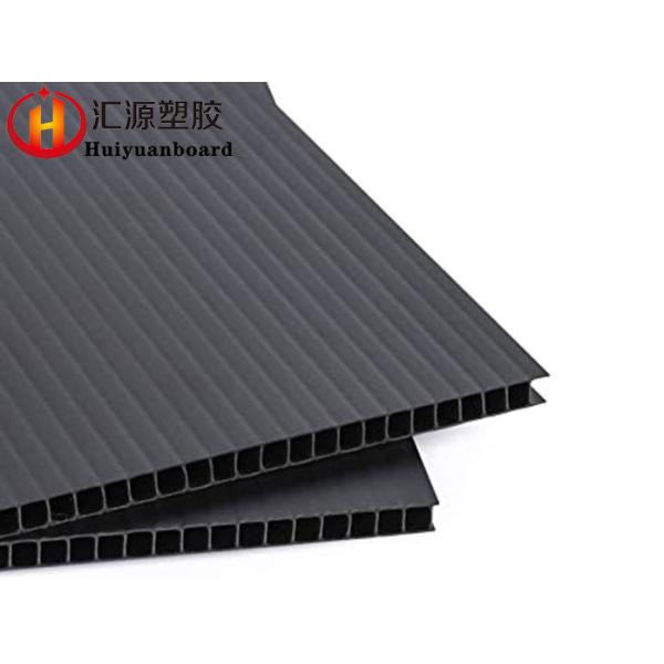 Quality Corrosion Resistant Black ESD Corrugated Plastic Sheet 5mm Thickness for sale