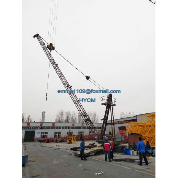Quality Mini QD1515 Roof Derrick Crane 15m Jib 3 Tons Max.Load For 60m Building Height for sale