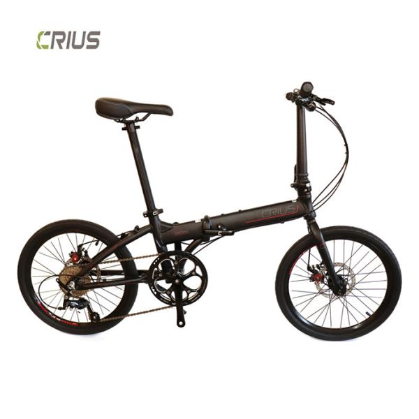 Quality Crius 20 Inch Master D Mini Foldable Bike 9 Speed Metallic Black Aluminum Alloy Rim for sale