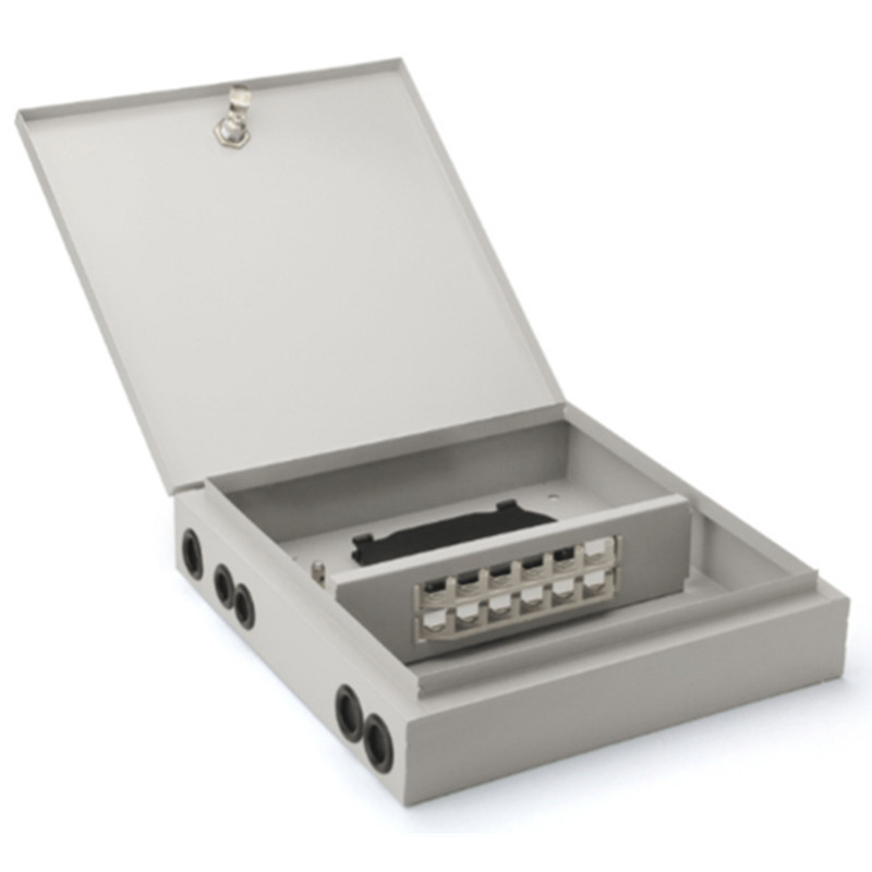 Quality 12F Wall Mount Fiber Enclosure Metallic ODF Fiber Optic Patch Box 12 Core for sale