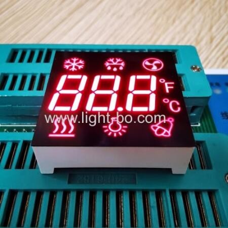 Quality Ultra Red Customized Triple Digit 7 Segment LED Display Common Anode For Refrigerator Control for sale