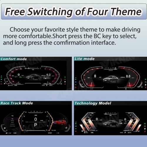 Quality VIKNAV 12.3 ” Digital Instrument Cluster For BMW X3/X4/X5/X6 2010-2019 for sale