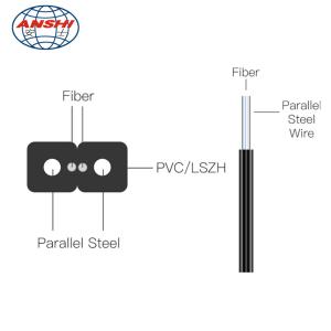 Quality Outdoor Fiber Drop Cable 1 2 4 Core G652D G657A G657A2 Single Mode ISO9001 for sale